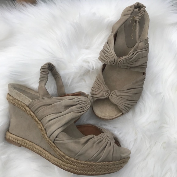Earthies | Shoes | Earthies Javea Leather Wedge Sandals | Poshmark